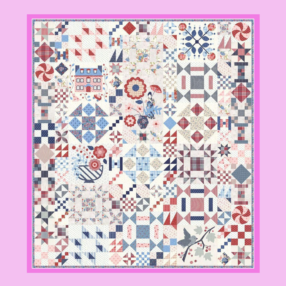 Block of the Month | Rose Patchwork Cottage